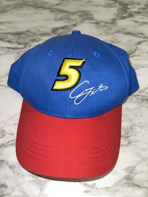 Nascar Casey Mears #5 2008 Kelloggs Carquest Hat Cap Blue Adult Strap ...