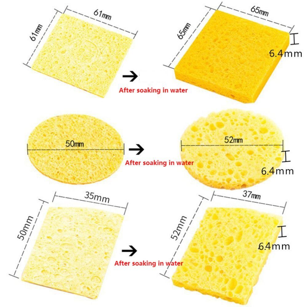 5PCS/Set Sponge Soldering Iron Head Clean Cotton Solder Tip Welding ...