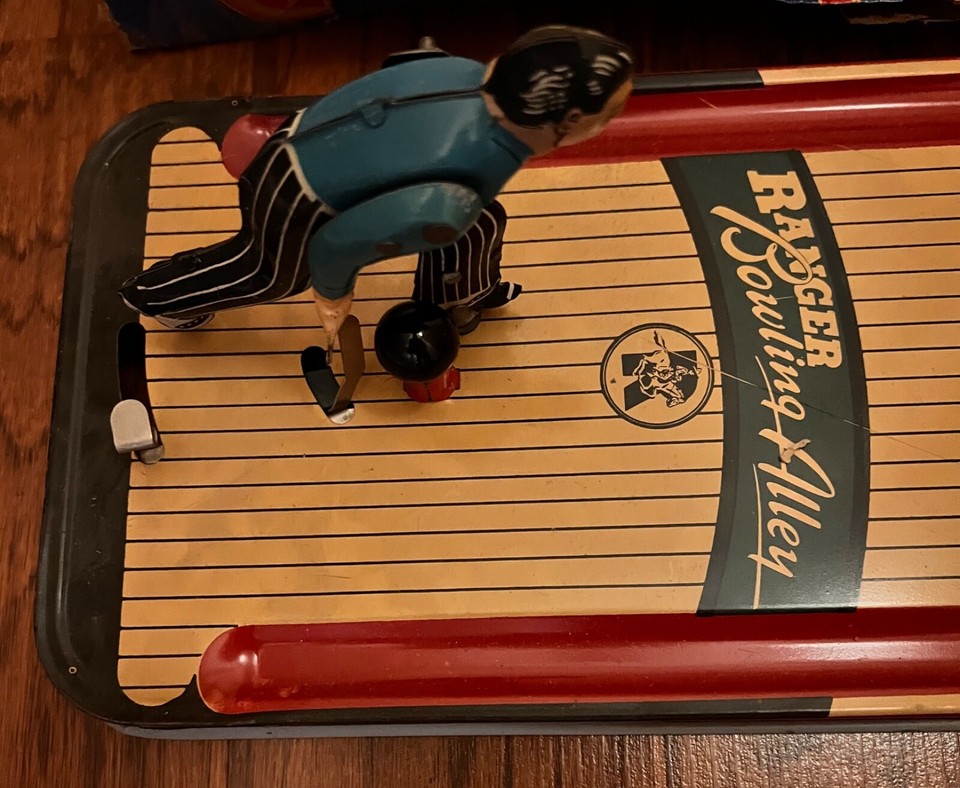 VTG Tin Litho Ranger Bowling Alley Game w/ Original Box (VIDEO) | eBay