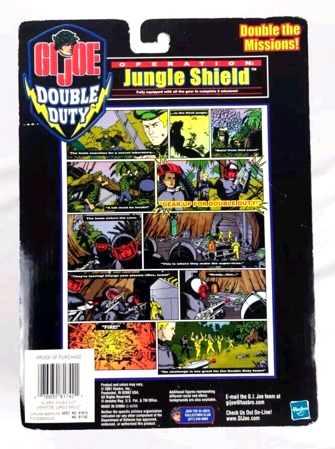Vintage Hasbro GI JOE Double Duty Operation Jungle Shield 12" Action ...