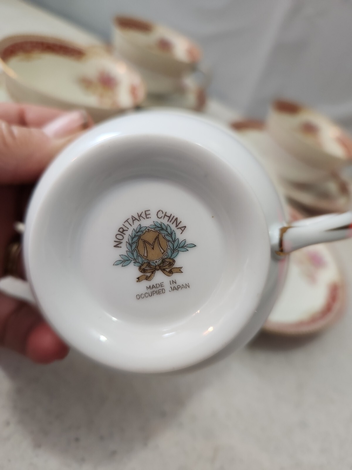 4 Noritake Royal Ruby Aka Conway Made In Occupied Japan Cups And ...