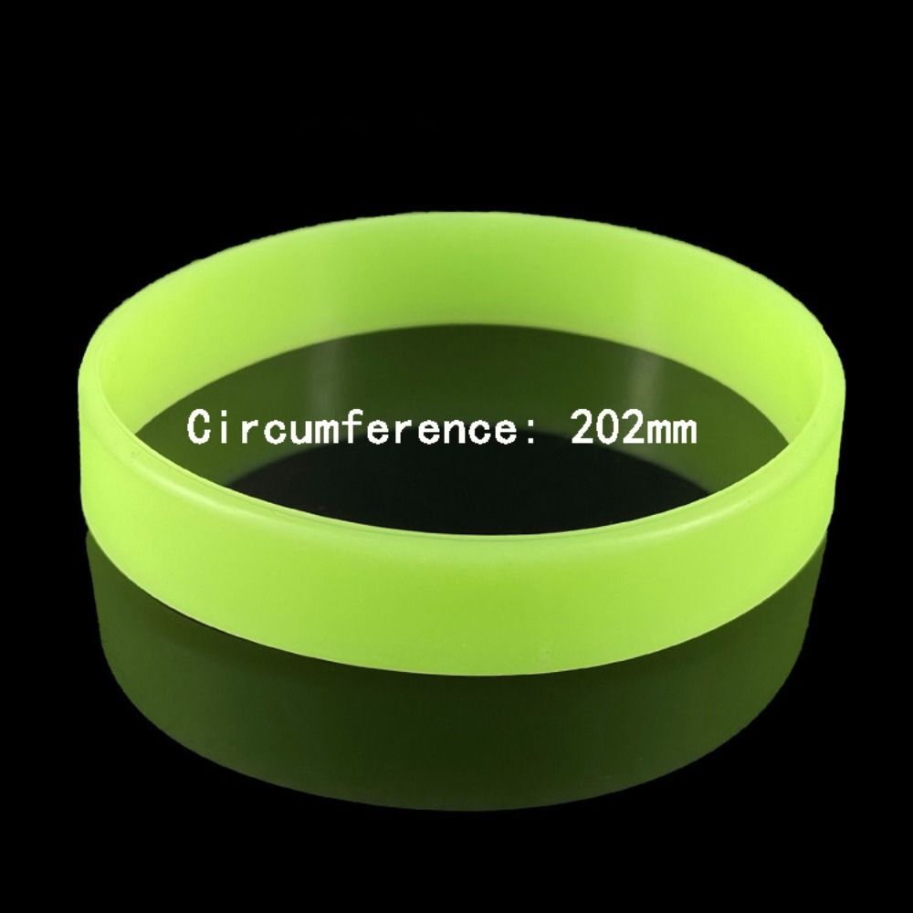 5PCS Silica Gel Luminous Wristband Rubber Wrist Band Fashion Jewelry ...