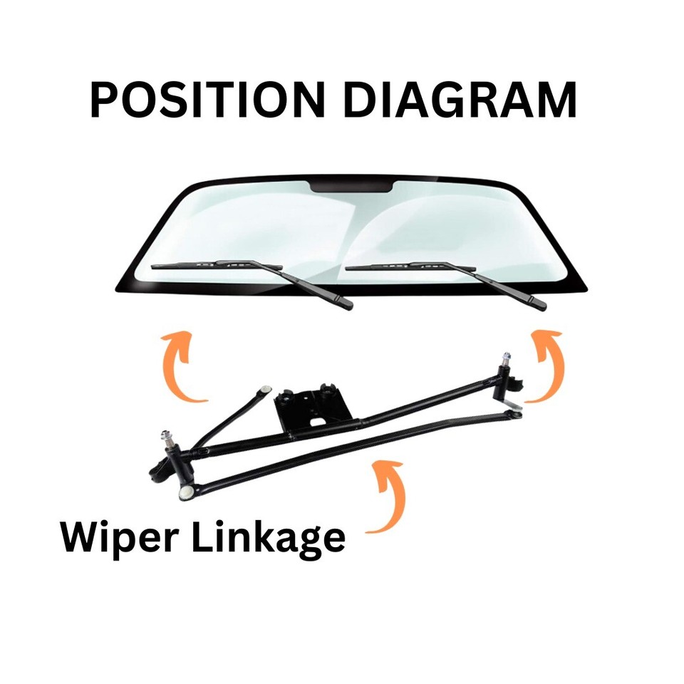 Front Windshield Wiper Linkage Steel Black for 1994-2005 Chevrolet ...