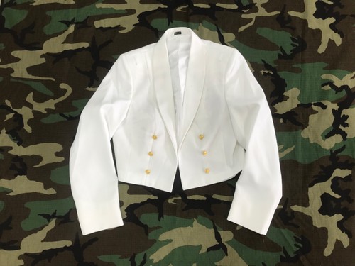 US NAVY OFFICER female MESS Dress White Uniform Jacket - Naval Academy ...