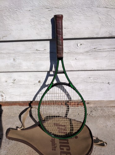 Original PRINCE Graphite 110 Tennis Racket SUPER CLEAN w/Case 4 1/2 ...