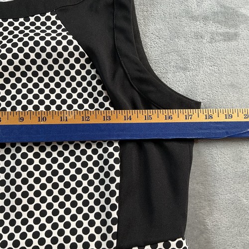 Stitch Btween Dress Womens Med Black White Dots A Line Sleeveless Knee ...