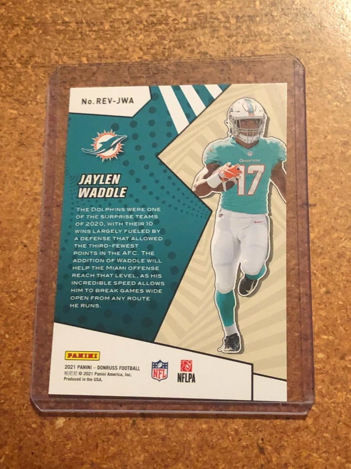 2021 Panini Donruss Football Rookie Revolution # REV-JWA Jaylen Waddle ...