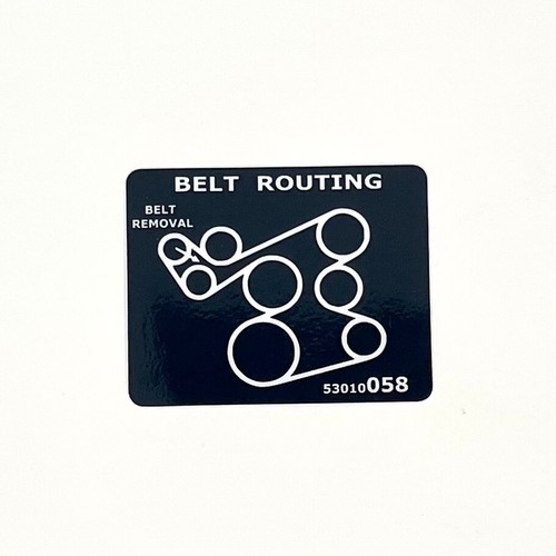Engine Belt Routing Diagram Decal - Fits Jeep Cherokee XJ 4.0L Right ...