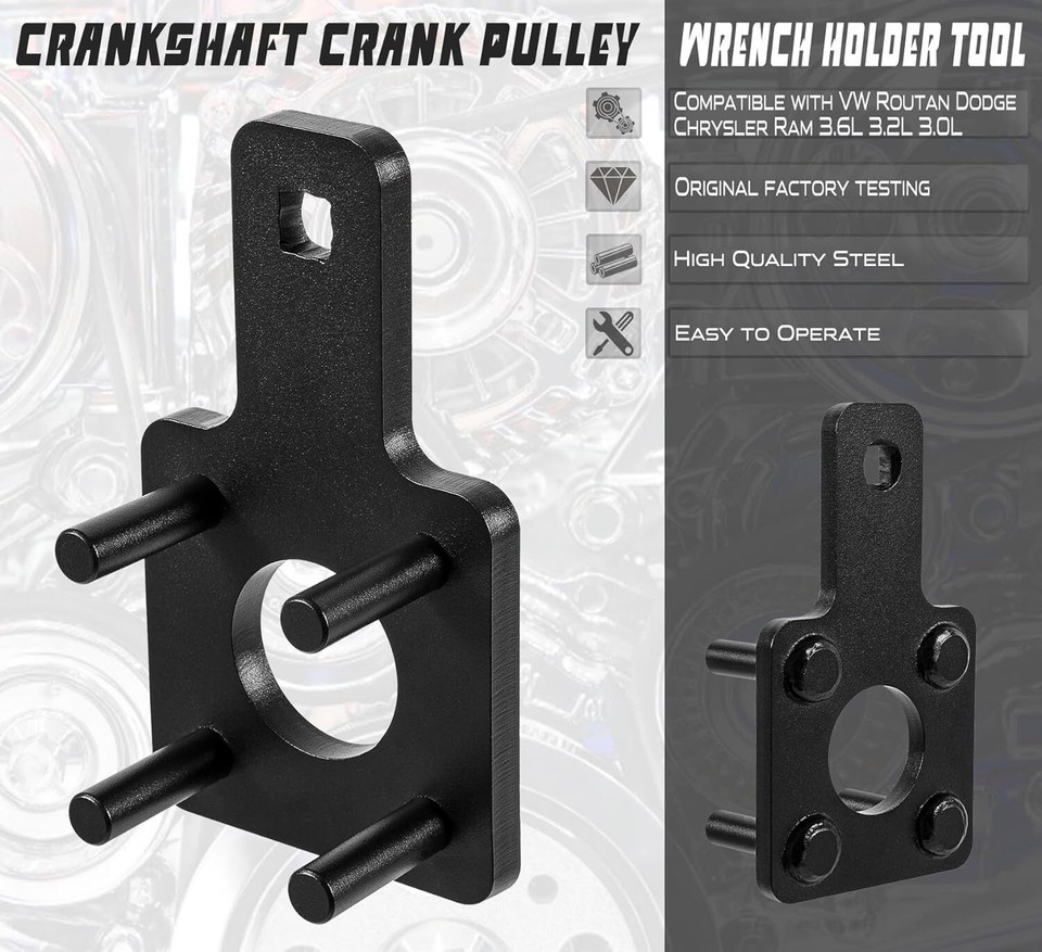 for Crankshaft Vibration Harmonic Damper Holder Tool 10198A for 3.6L 3 ...