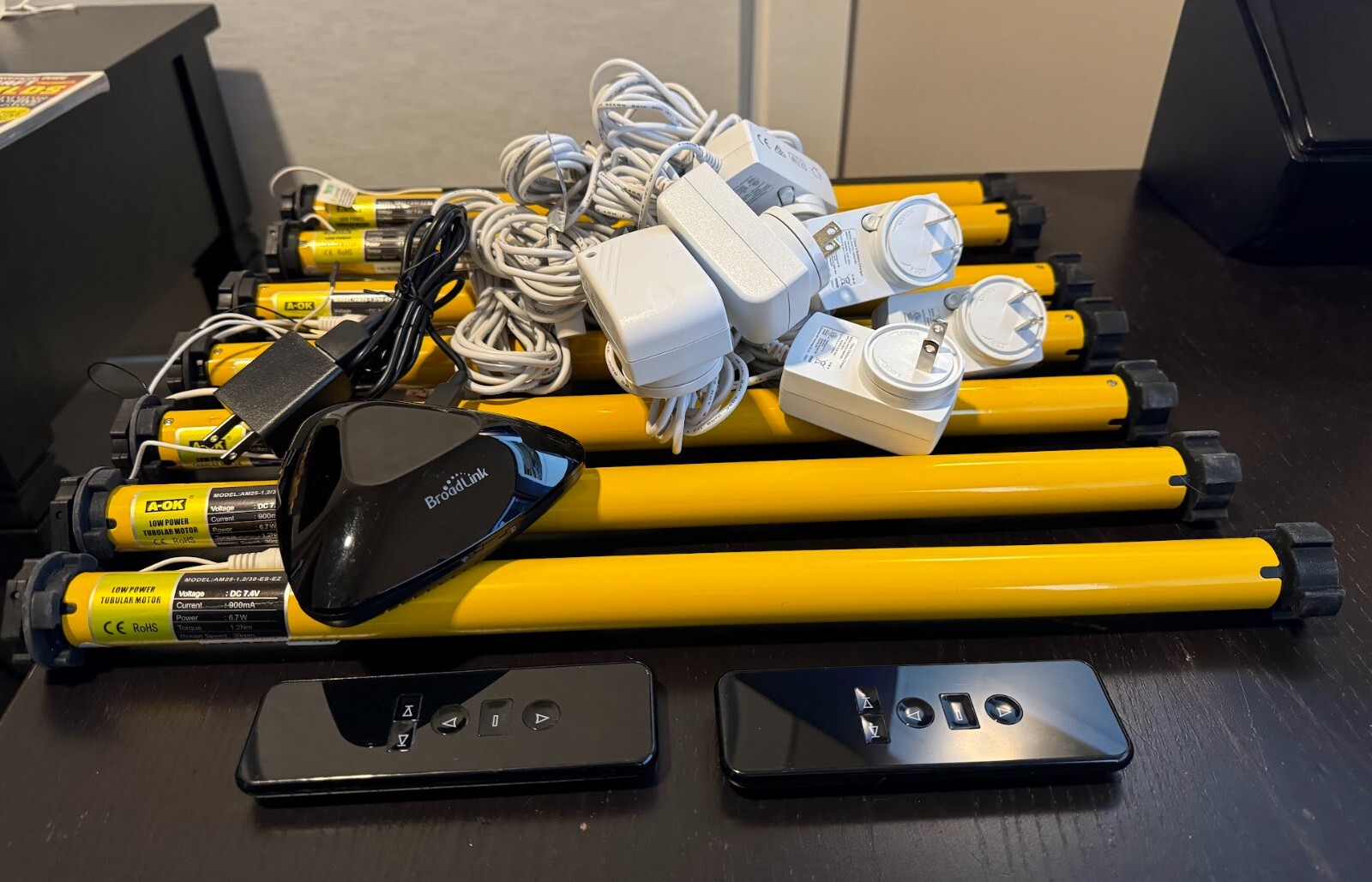 Lot of 7 A-OK AM25-1.2/30 Tubular Blind Motor, 2 Remotes, Broadlink RM ...