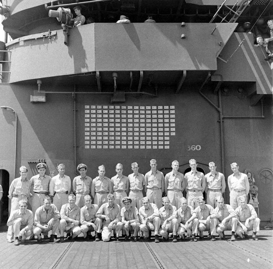 WW2 WWII Photo Aboard US Lexington CV-16 in 1944 World War Two US Navy ...