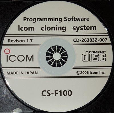 Icom CS-F100 Programming Software R. 1.7 for IC-F110/F111/F121/-F210 ...