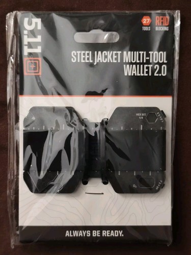 5.11 Tactical Steel Jacket Wallet Multitool, RFID Blocking, Style 56403 ...