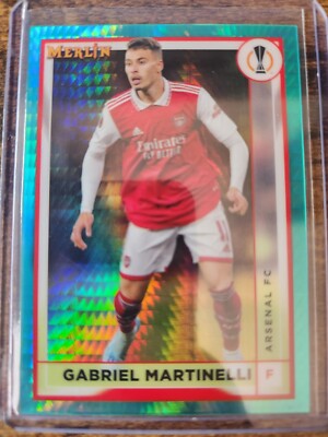 2022-23 Topps Merlin Chrome Gabriel Martinelli Aqua Prism Refractor #15 ...