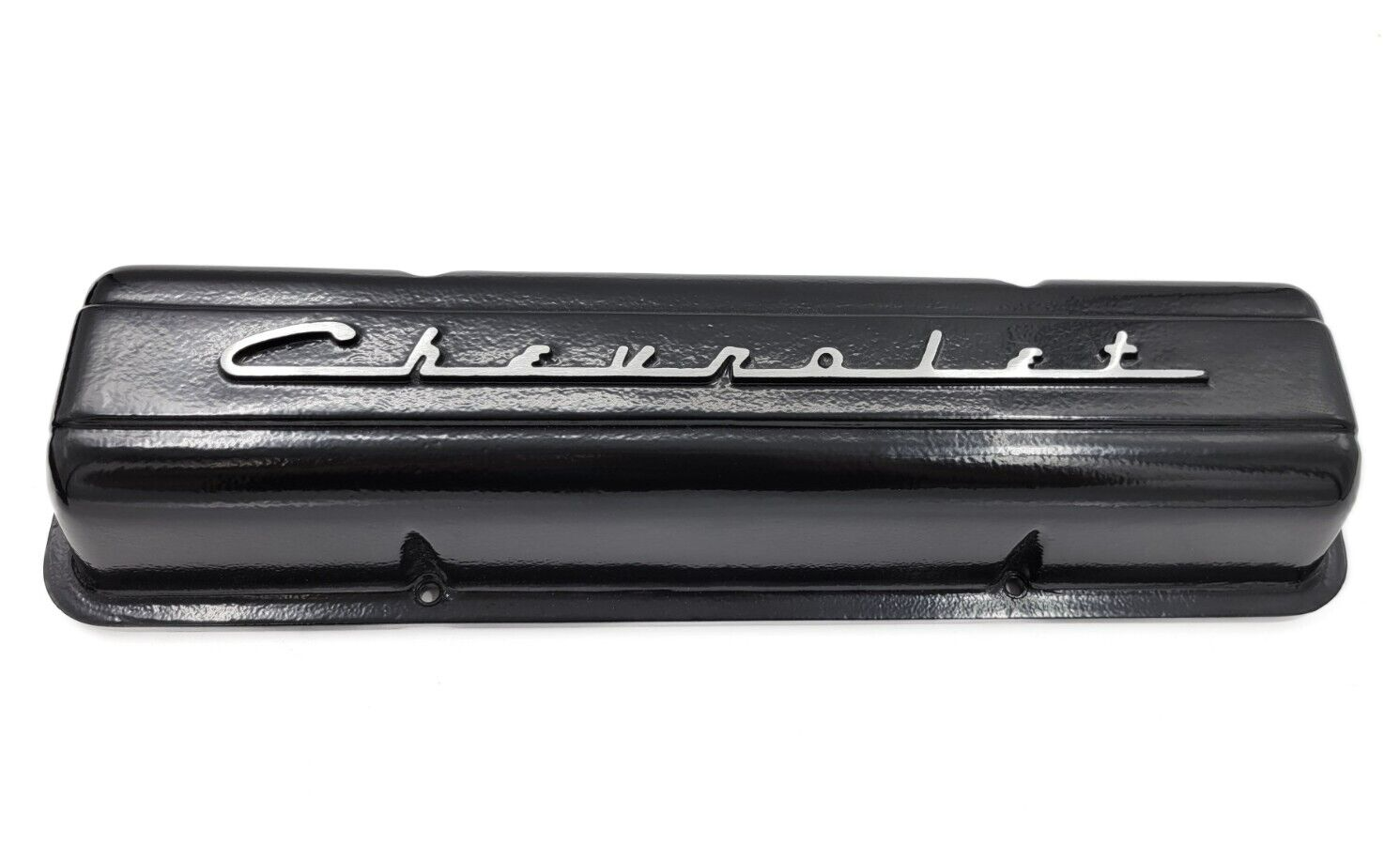 Black "Chevrolet" Script Valve Covers For SBC Small Block Chevy - No ...