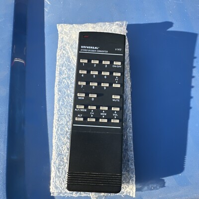 Vintage Universal Stereo Decoder/Converter v-7472B TV remote Control | eBay