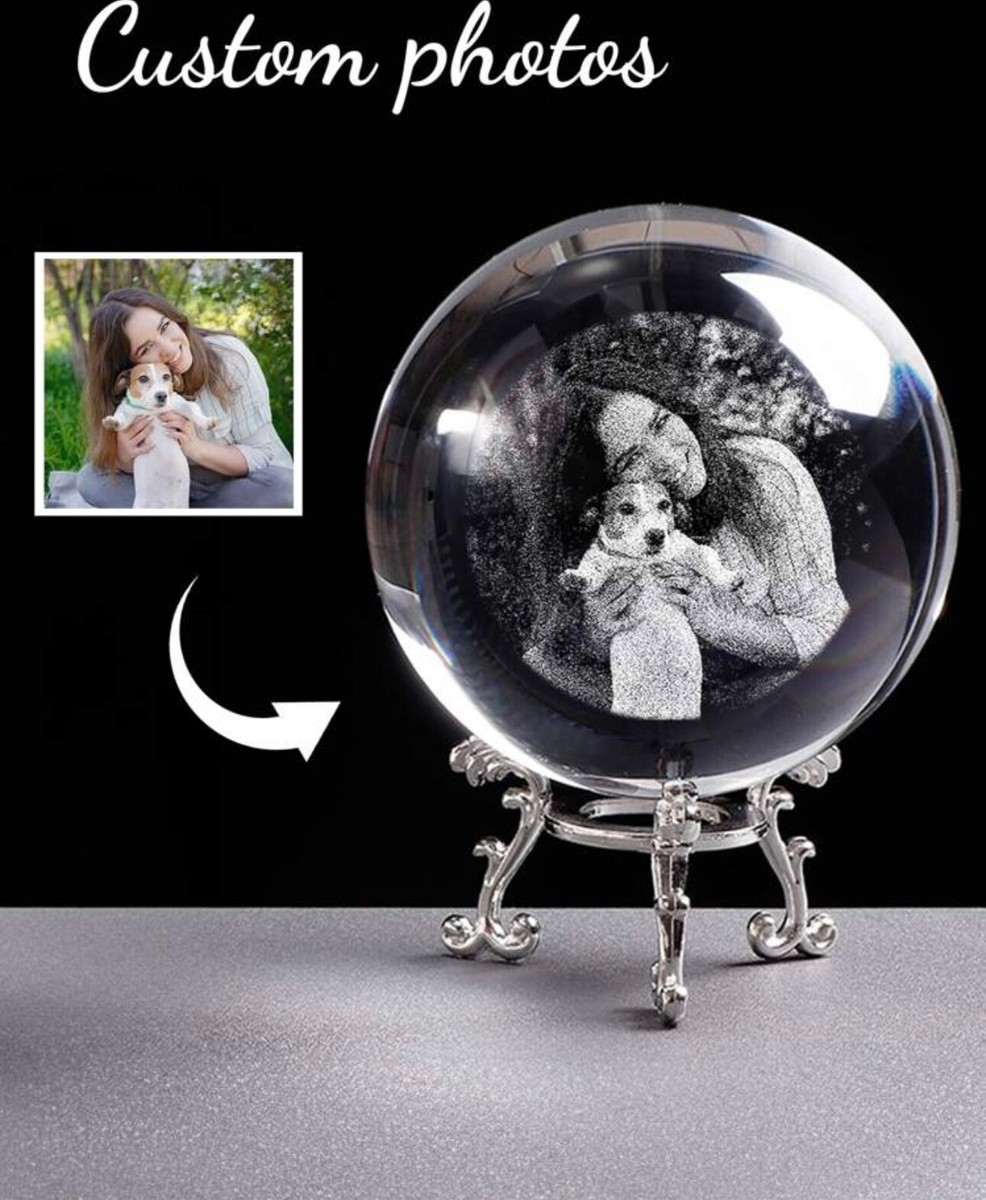 Personalized Glass Balls Crystal Glass Ball Custom Personalized 3D