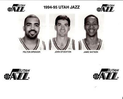 Vintage Press Photo Basketball NBA 1994-95 Utah Jazz Team John Stockton ...