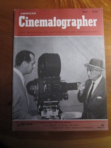 MAGAZINE AMERICAN CINEMATOGRAPHER MAY 1958 GREAT *** MUST SEE *** | eBay