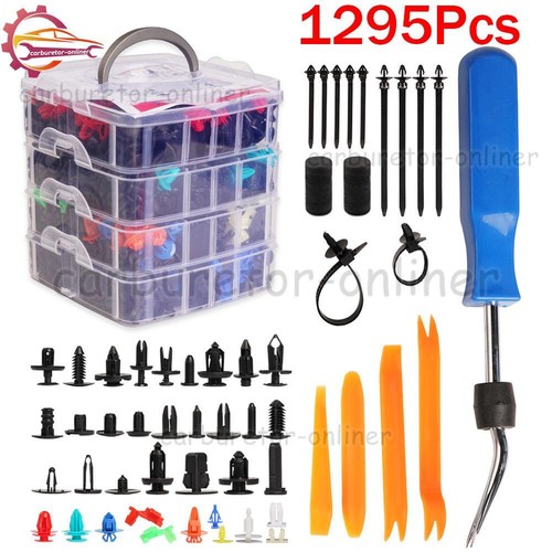 Car Retainer Auto Fasteners Push Trim 1295Pcs Plastic Clips Pin Rivet ...