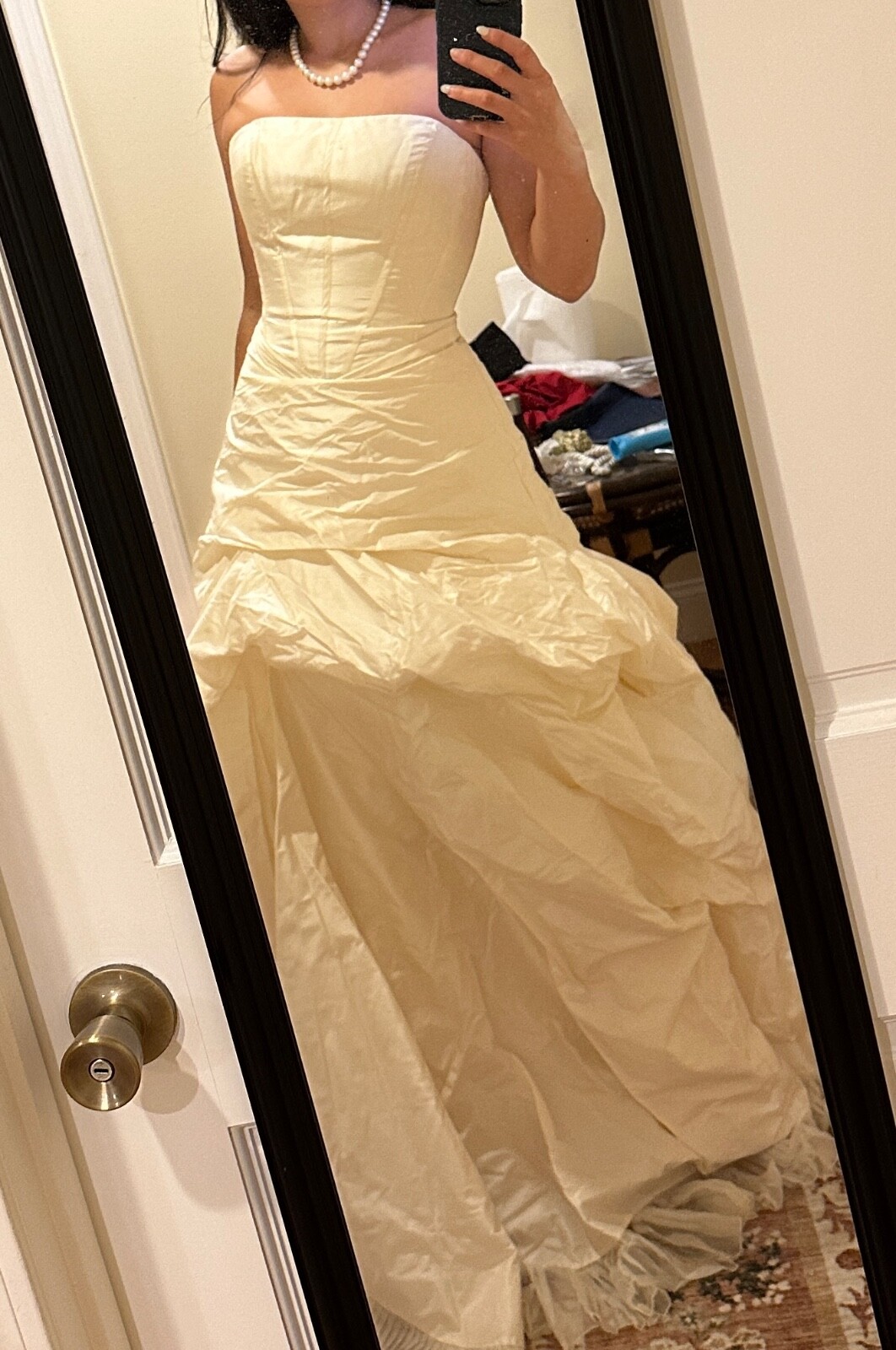 Silk Taffeta Corset Wedding Dress Ivory Yolanda for Irene Couture ...