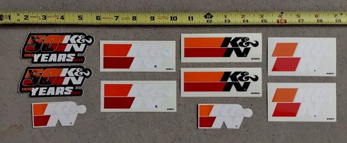 10 K&N real authentic original racing decals stickers 50 years NHRA ...