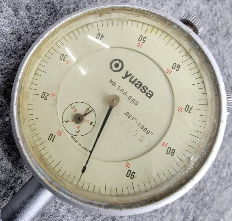 2 Yuasa Japan No. 300-005 Dial Indicator 0-1" .001", Machinist Tool | eBay