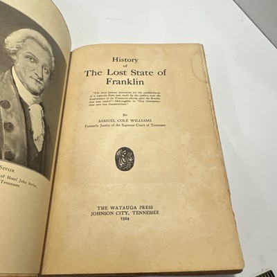 History Of The Lost State Of Franklin 1924 Hard Cover Samuel Cole ...