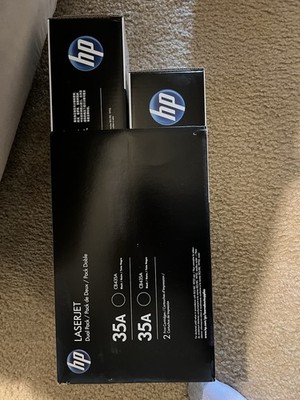 NEW - GENUINE HP 35A 2-pack Black Original LaserJet Toner Cartridges ...