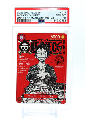 One Piece Monkey D Luffy ST21-014 2025 Magazine Promo Japanese PSA 10 ...
