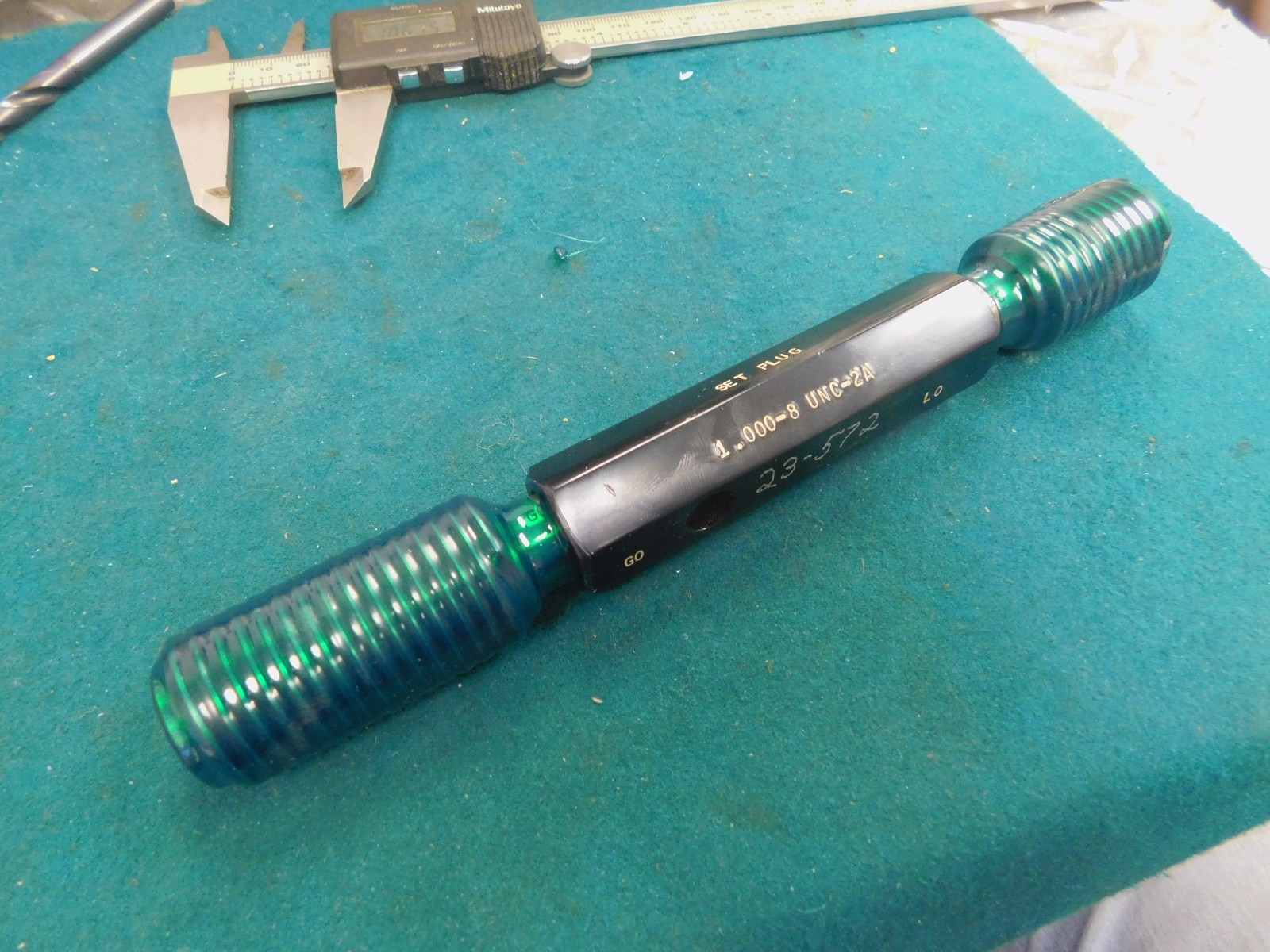 Greenfield Go and No Go Thread Plug Gage Set 1.00"-12 UNF-3A-W Pre ...