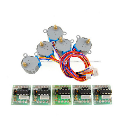 5PCS 12V Stepper Motor 28BYJ-48 + Drive Test Module Board ULN2003 5Line ...