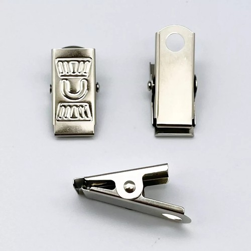 SILVER Metal Clips For ID Badge Dummy Clip holder Soother Strap Crafts ...