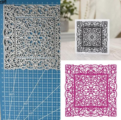 Lace Frame Metal Cutting Dies Stencil DIY Scrapbooking Paper Card Mold ...