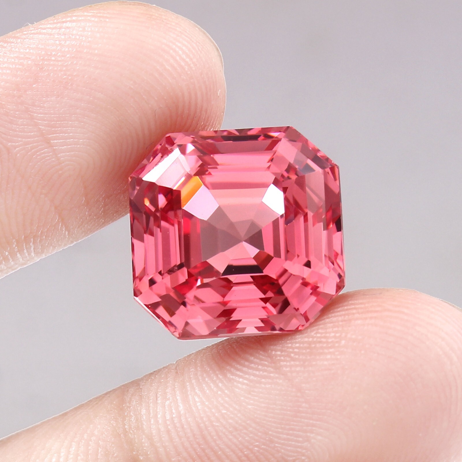 AAA Top Natural Ceylon Padparadscha Sapphire Loose Asscher Cut Gemstone ...