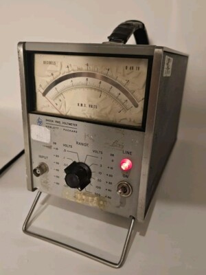 HP Hewlett Packard 3400A RMS Voltmeter w Option C35 - Powers On | eBay