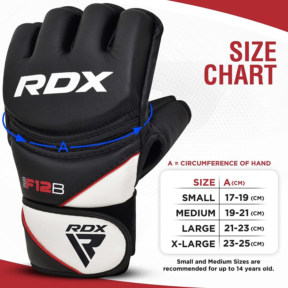 RDX MMA Gloves Boxing Sparring Kickboxing Grappling Fight Gloves D-Cut ...