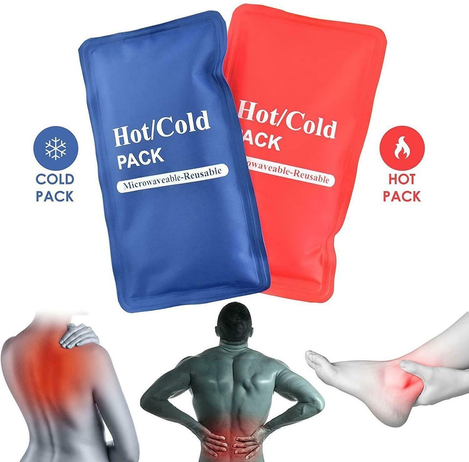 Reusable Hot Cold Ice Gel Pack First Aid Pain Relief Soothing Heat Pad ...