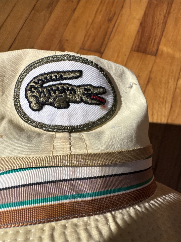Vintage Izod Lacoste Bucket Hat Sun Boonie Fishing Grumpy Old Men Union ...