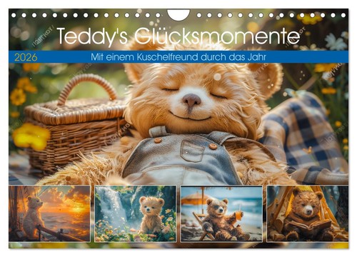 Adventures of a taddy bear, US-Version (Wall Calendar 2026 DIN A4 ...
