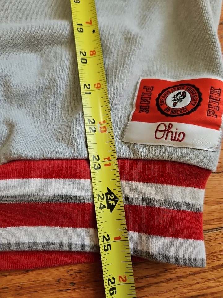 VICTORIAS SECRET PINK "PINK" OHIO STATE BUCKEYES LIGHTWEIGHT SWEATSHIRT ...