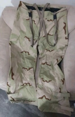 Military Camo Overgarment Chemical Protective Pants Sz L-Long NEW w ...