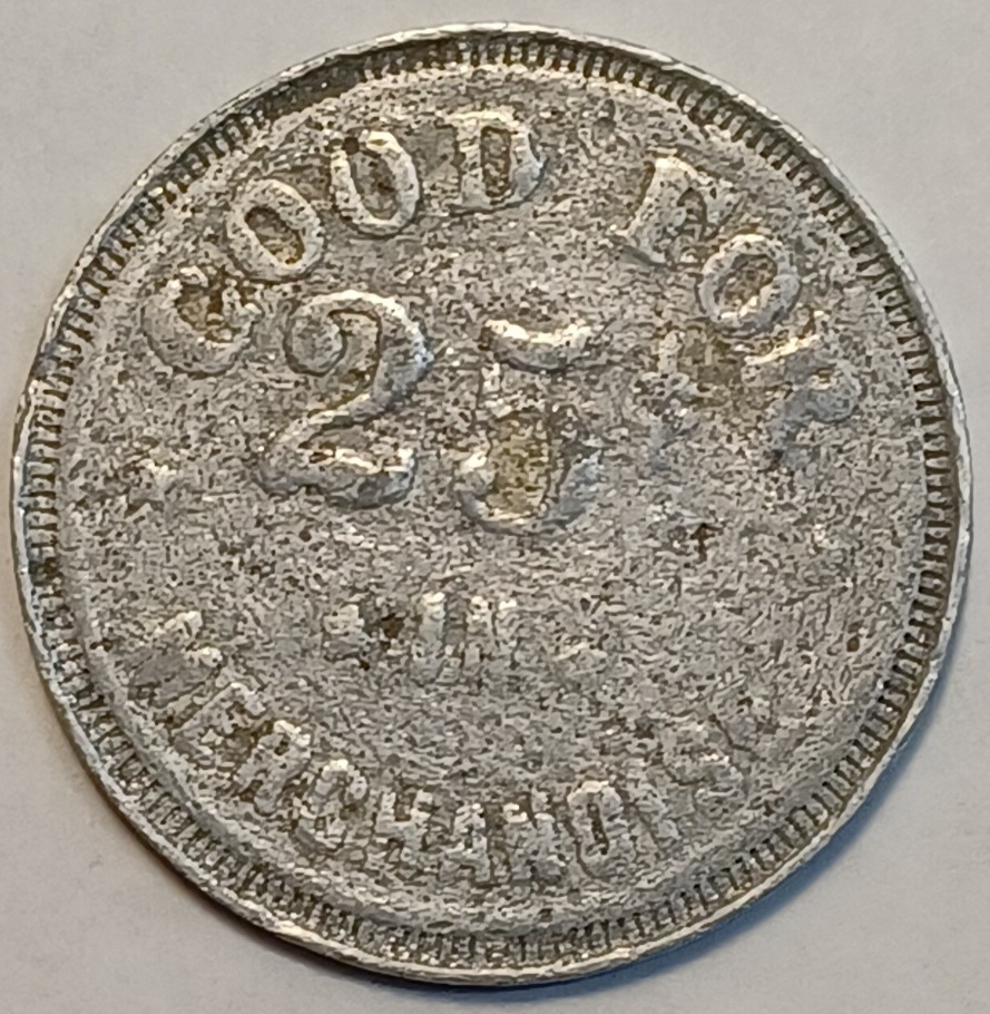 GF 5c Token Walker & Livingston Afton Indian Territory Oklahoma 25mm ...