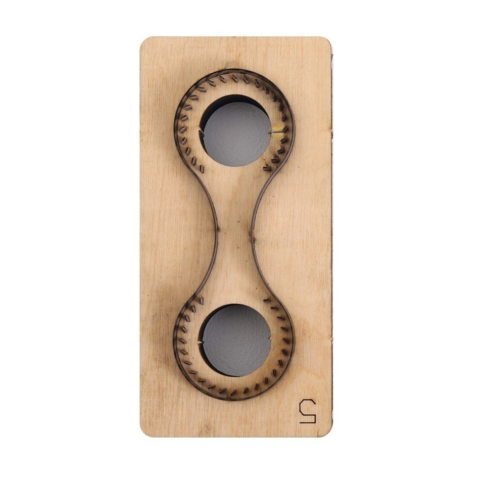 Rounded Keychain Leather Cutting Die Key Ring Fob Holder Cut Template ...