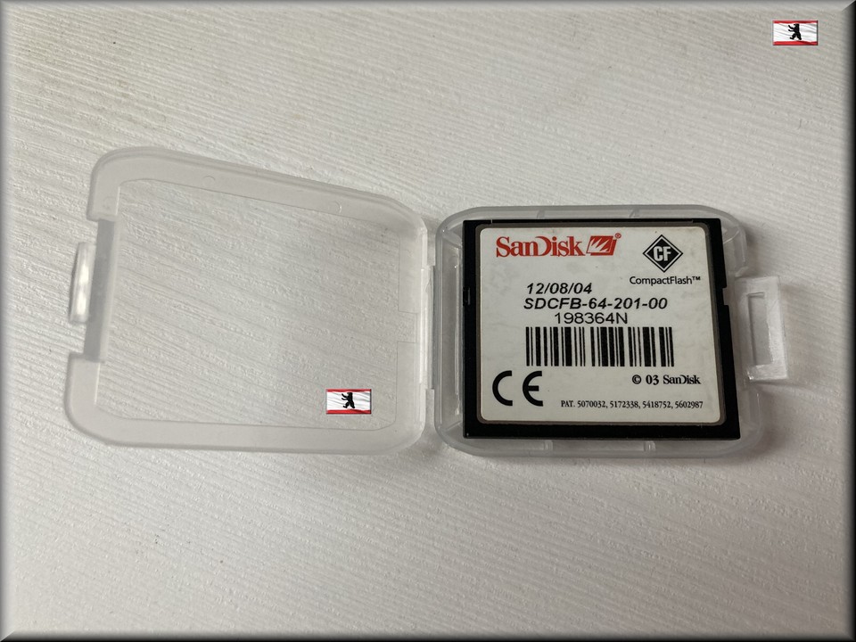 SanDisk Compact Flash CF-Card 16 32 64 128 256 512MB SDCFB mit ...