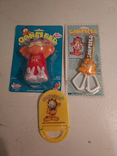 Vintage Garfield For Any Collector Squeeze Pal,Hand Mirror And Kids ...