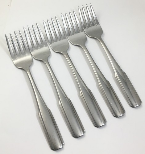 Oneida FREMONT Stainless Glossy USA 5 Salad Forks Flatware | eBay