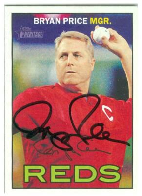 Bryan Price autographed baseball card (Reds Manager) 2016 Topps ...