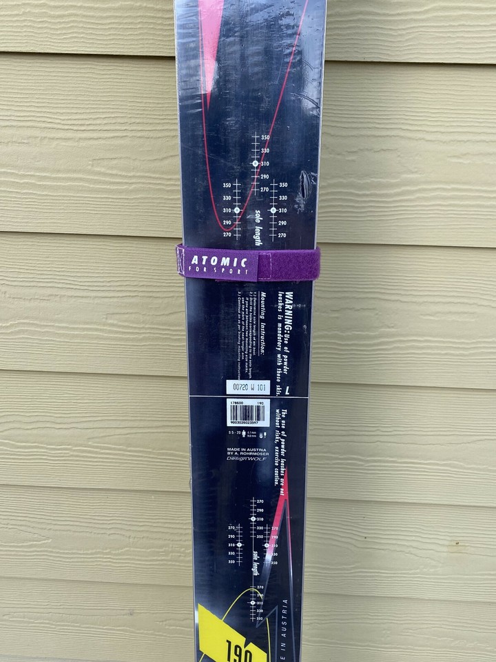 Atomic Powder Plus 190cm Vintage Powder Skis - New Old Stock in the ...