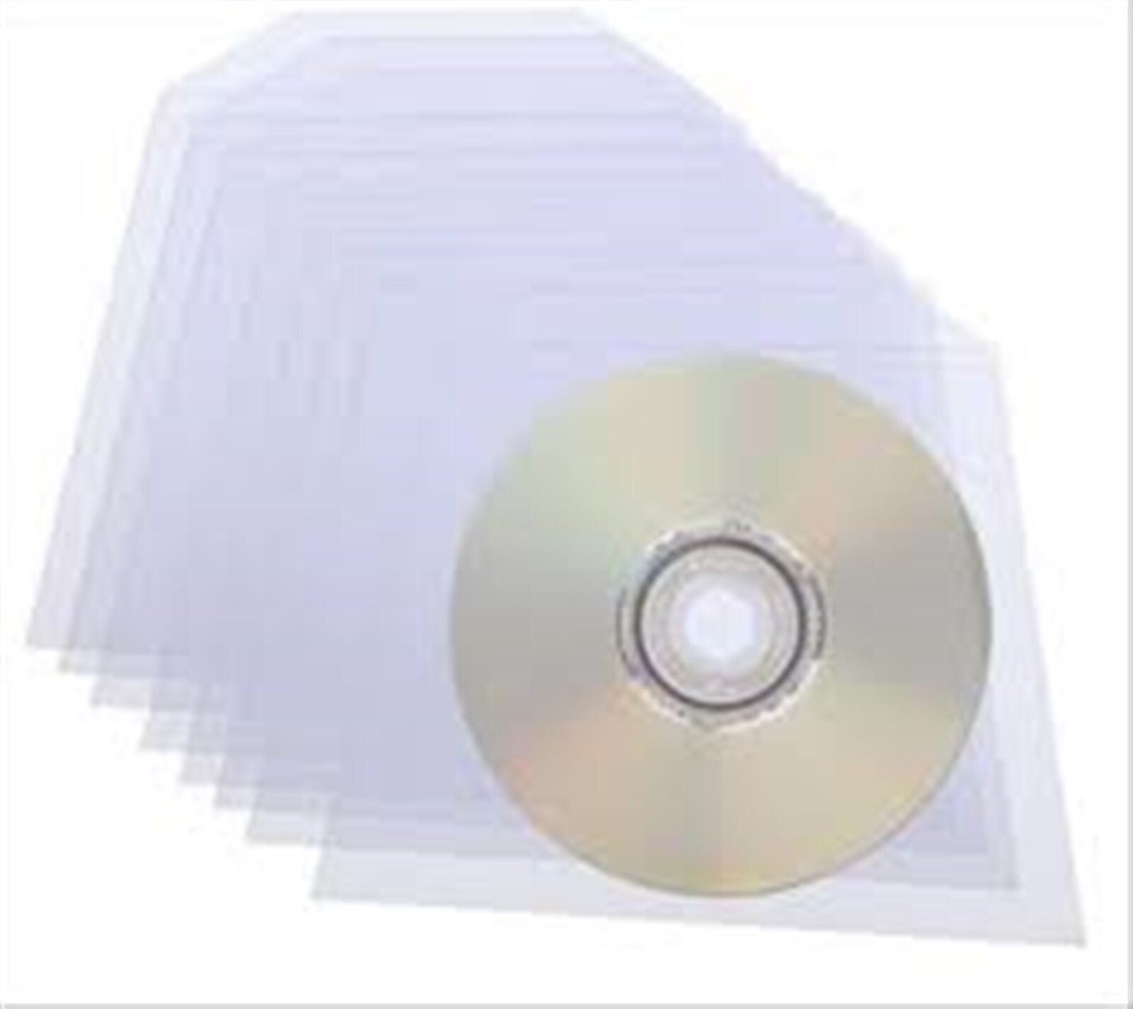 CD DVD CD Sleeve with Flap 120 Micron Clear Disc Wallet Plastic High ...